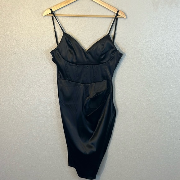 privy | Dresses | Privy Satin Corset Dress With A Slit On The Side Is ...